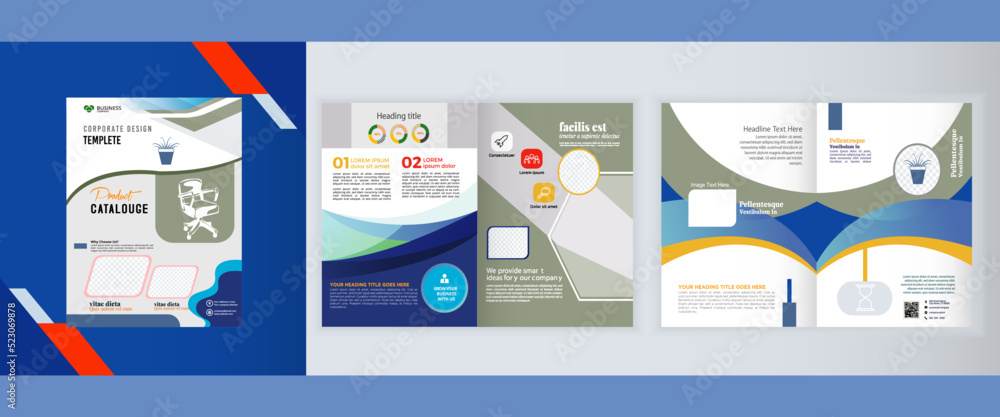 magazine layout template, creative brochure design, annual report and ...