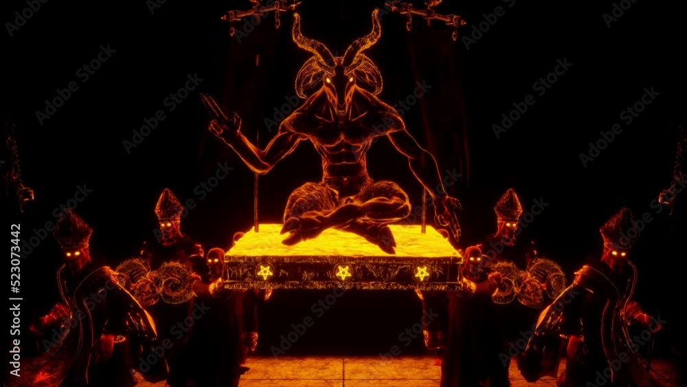 Goat Demon Baphomet VJ Loop – behold to the symbol of hell! Hold your ...