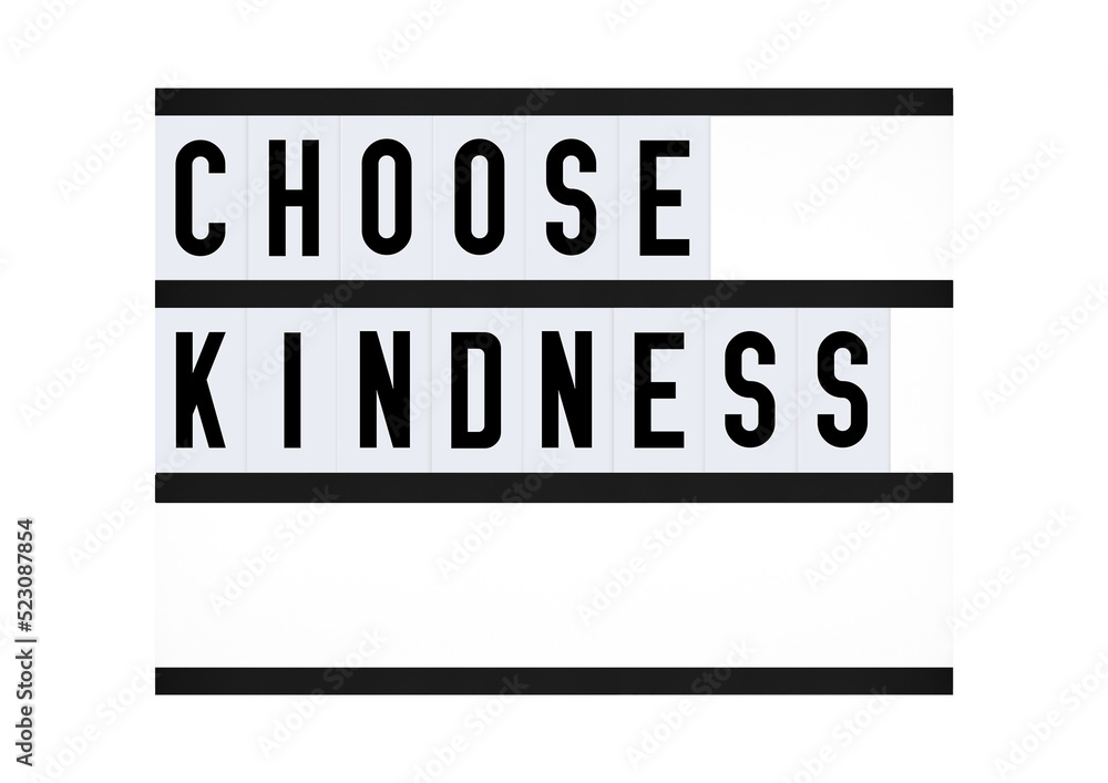 Choose kindness motivational quote on vintage retro quote board ...