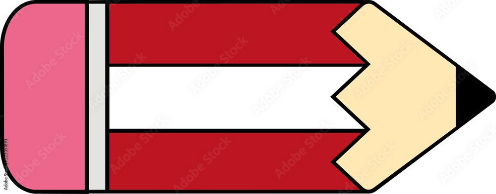 Red Pencil Clipart Stock Illustration | Adobe Stock