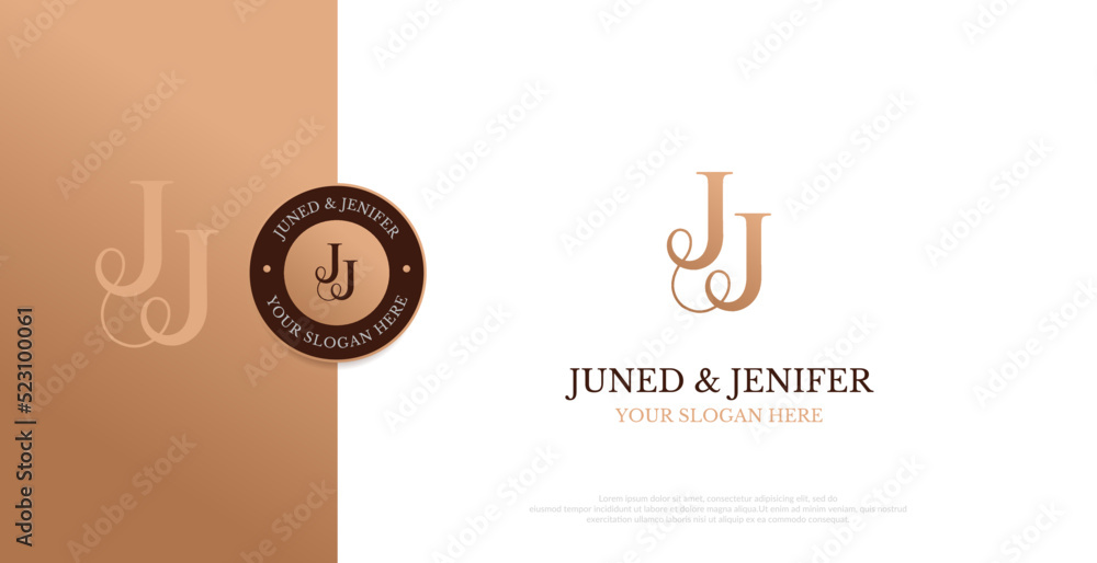 Initial JJ Logo Design Vector Stock Vector | Adobe Stock