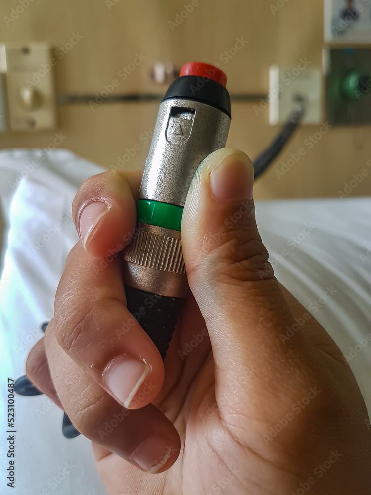 Emergency nurse call button in hospital room. emergency botton for ...