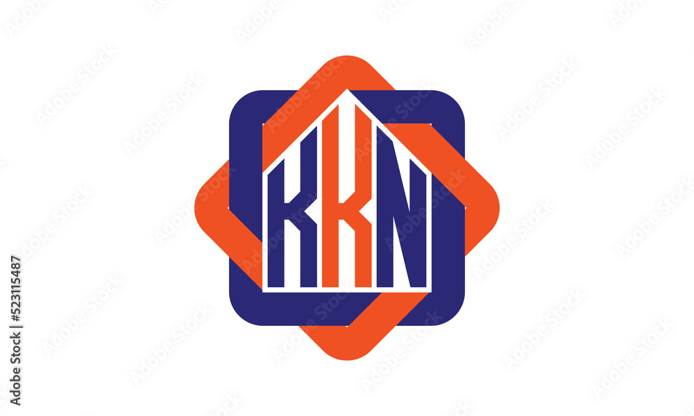 KKN three letter real estate logo with home icon logo design vector ...