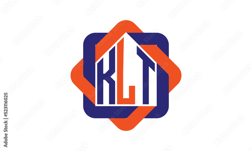 KLT three letter real estate logo with home icon logo design vector ...
