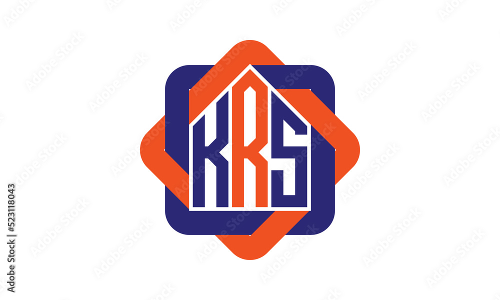 KRS three letter real estate logo with home icon logo design vector ...