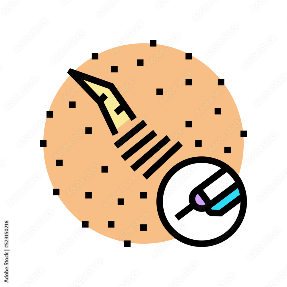 laser scar removal scar treatment color icon vector. laser scar removal ...