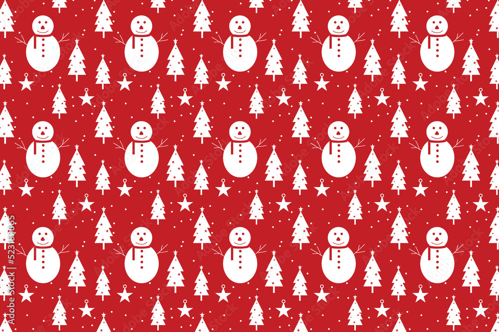 Christmas pattern vector on a red background. Christmas pattern ...