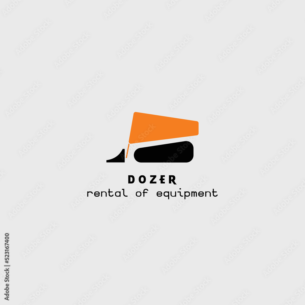 dozer logo vector construction heavy equipment illustration for label ...