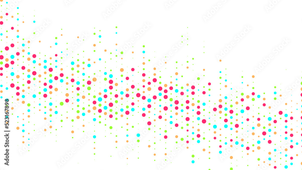Rainbow abstract white background of dots frame. Color glow texture of ...