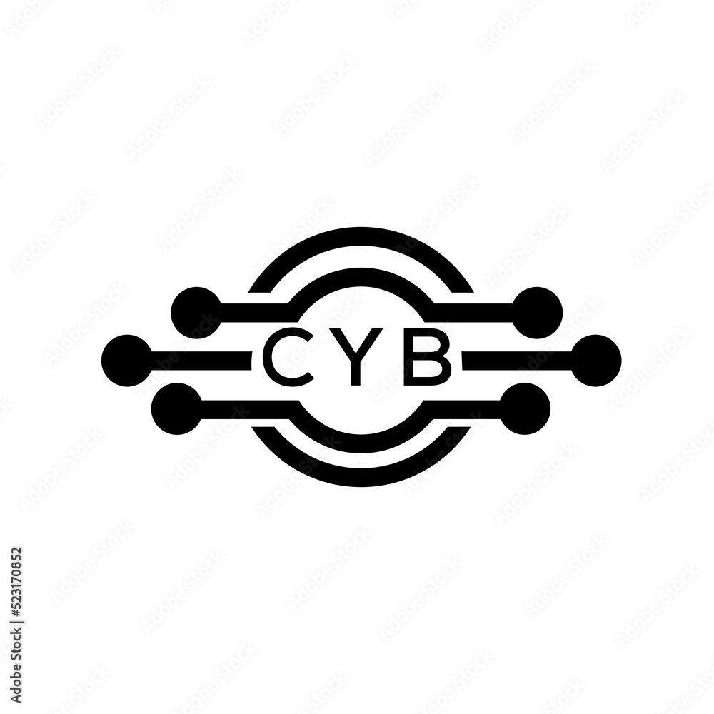 CYB letter logo. CYB best white background vector image. CYB Monogram ...