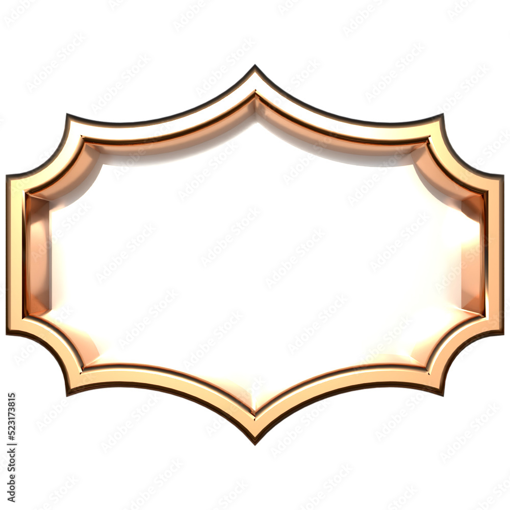 Gold islamic frame border Stock Illustration | Adobe Stock