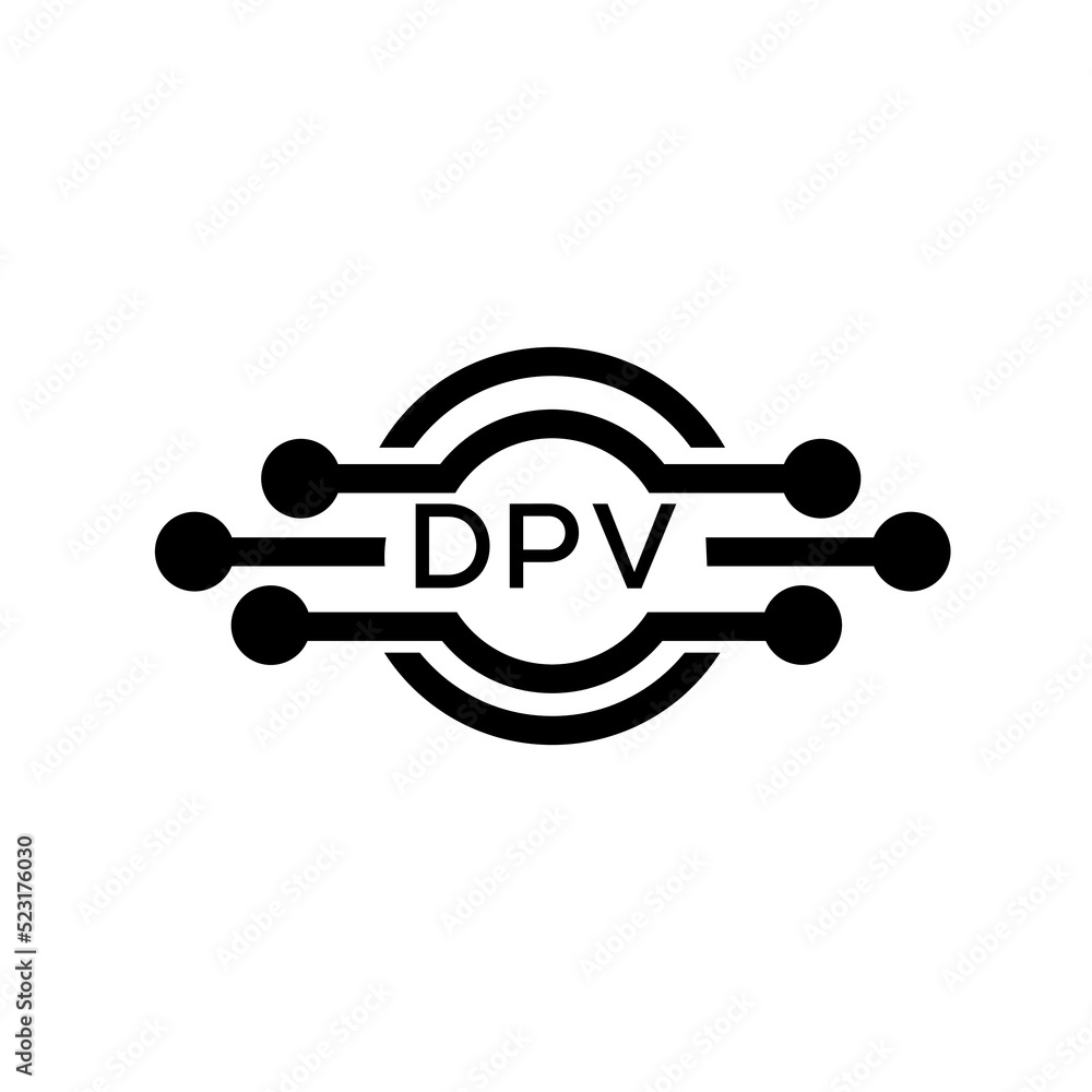 DPV letter logo. DPV best white background vector image. DPV Monogram ...