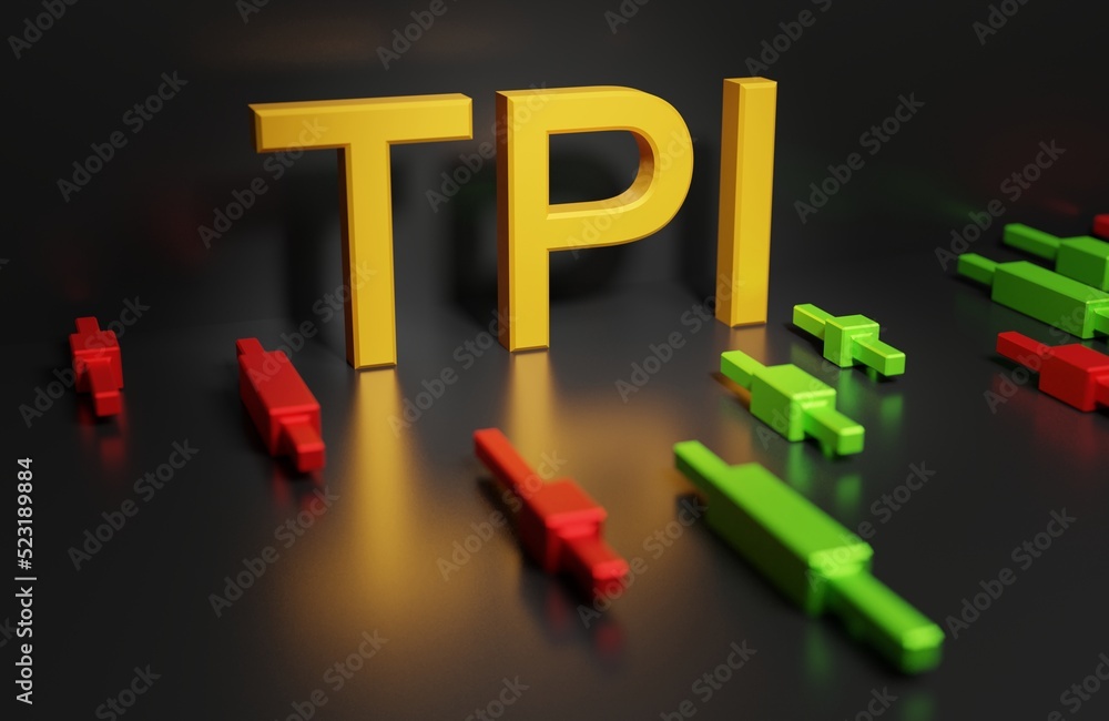 Transmission Protection Instrument, TPI from ECB sign on a dark ...