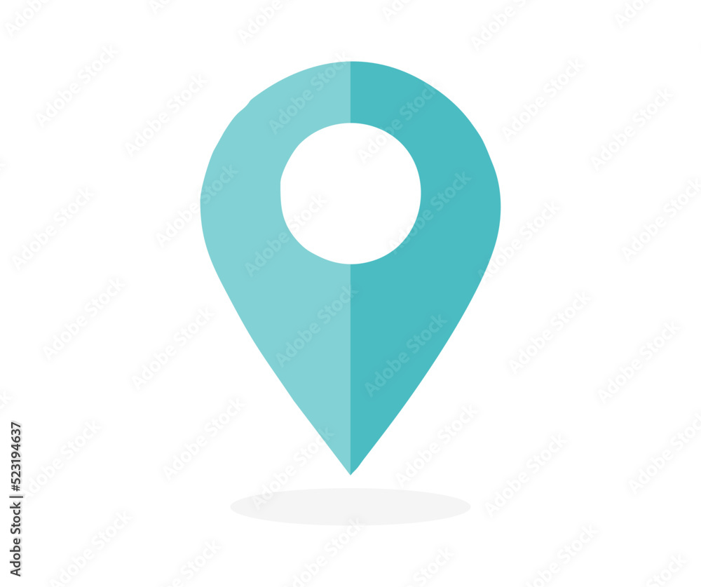 Location pin icon. Map pin place marker. Location icon logo design. Map ...