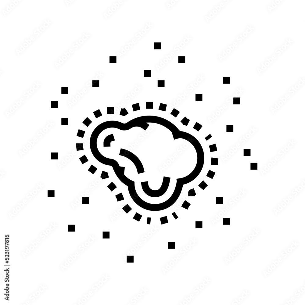 changing size chape color mole melanoma line icon vector. changing size ...