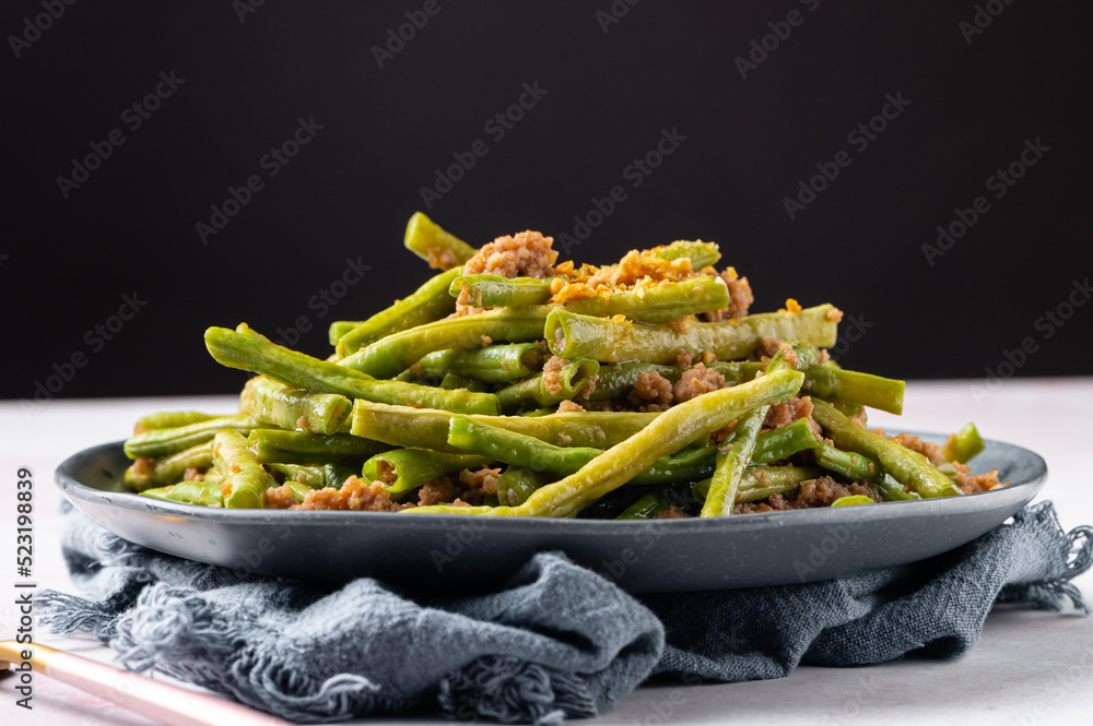 Ginisang Sitaw Recipe (Sauteed String Bean with minced pork) Stock ...