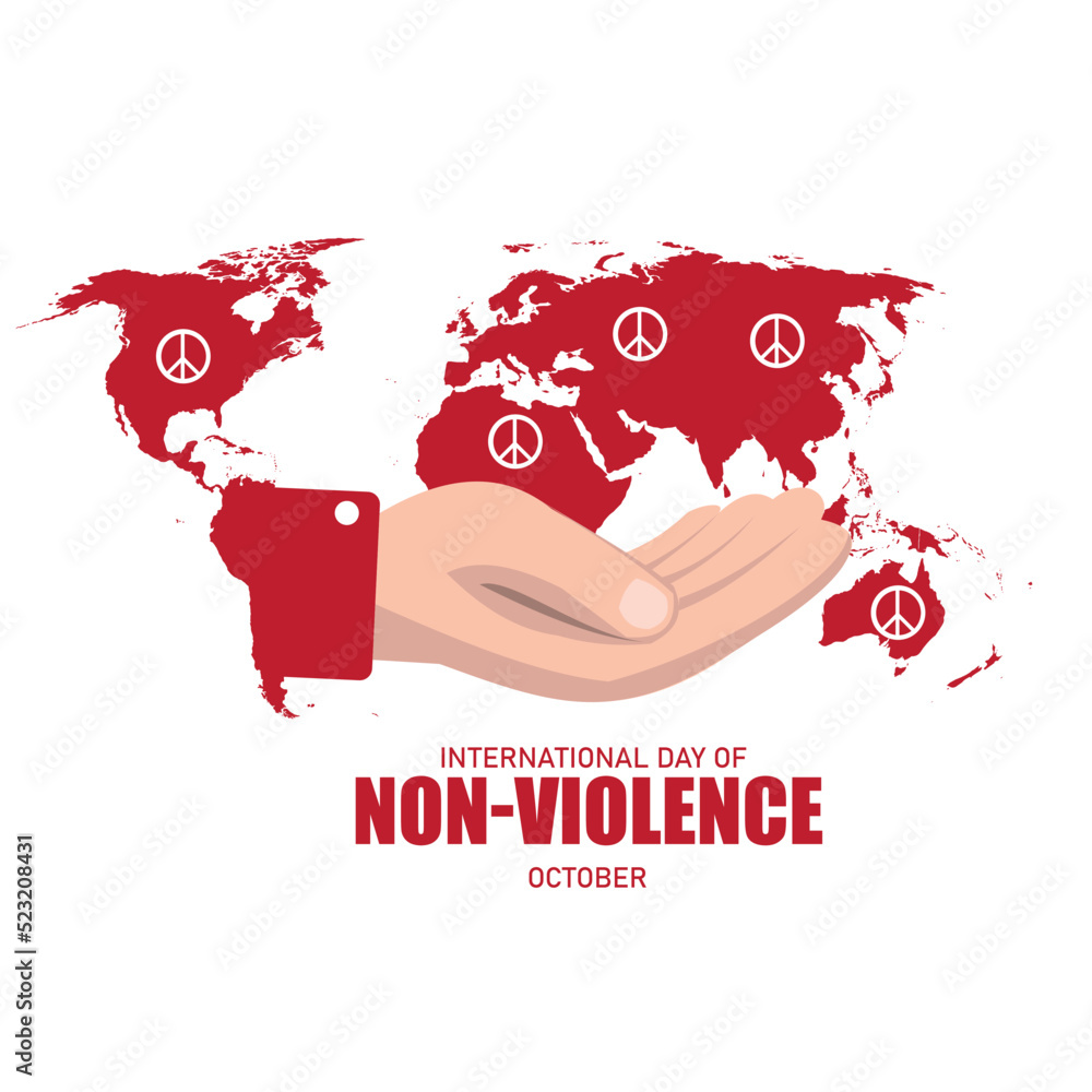 Vector illustration of International Day of Non-Violence. Simple and ...