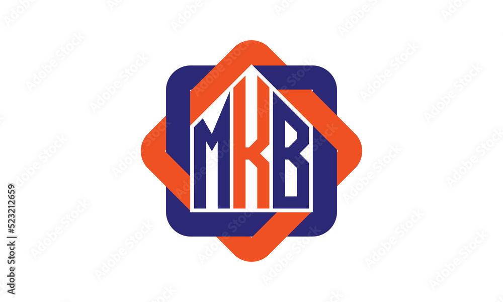 MKB three letter real estate logo with home icon logo design vector template | construction logo ...