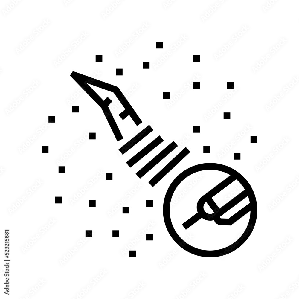 laser scar removal scar treatment line icon vector. laser scar removal ...