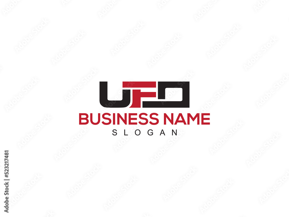 Colorful UFO Logo Icon, stylish ufo Logo Image With Three Alphabet ...