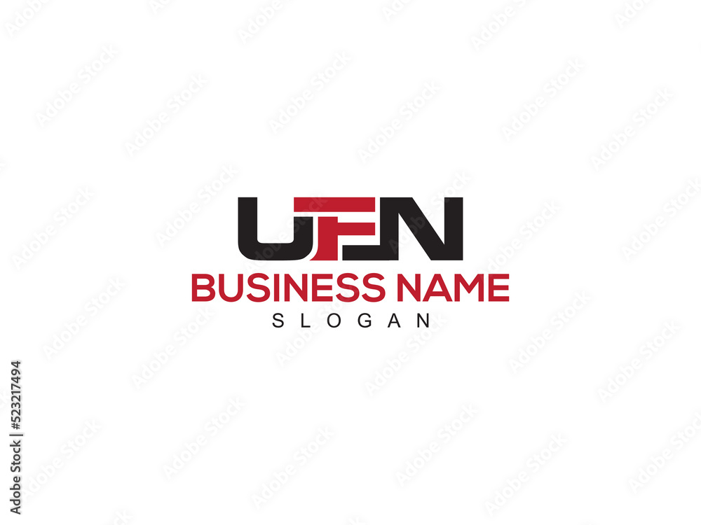 Colorful UFN Logo Icon, stylish ufn Logo Image With Three Alphabet ...