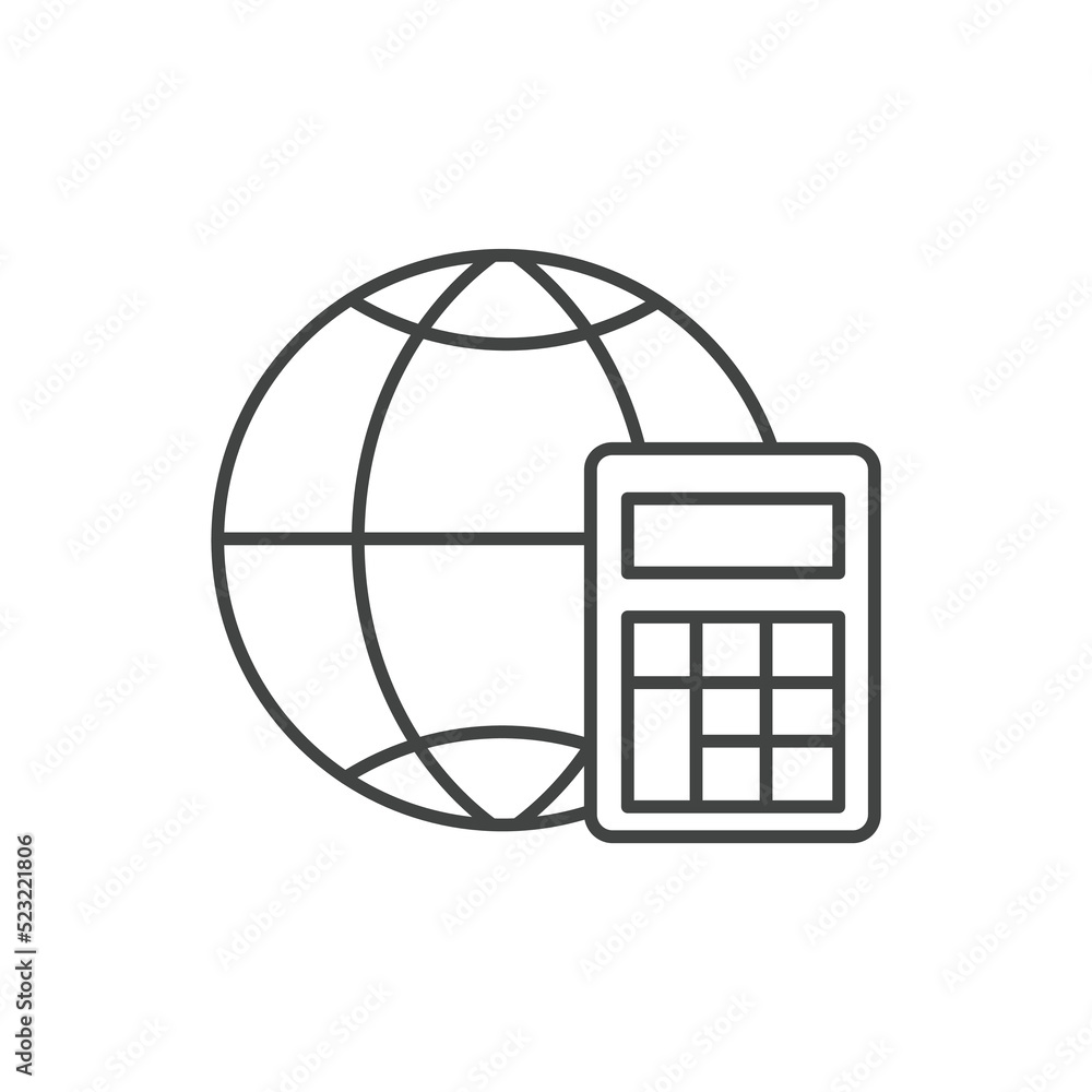 Global budget icons symbol vector elements for infographic web Stock ...