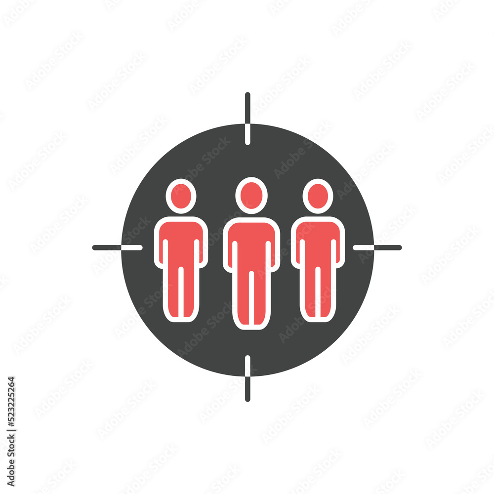 Target market icons symbol vector elements for infographic web Stock ...