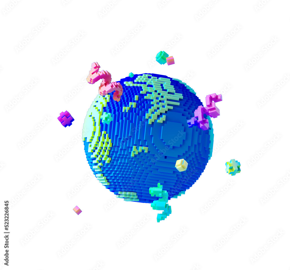 Minimal background for online technology and metaverse concept. Pixel ...