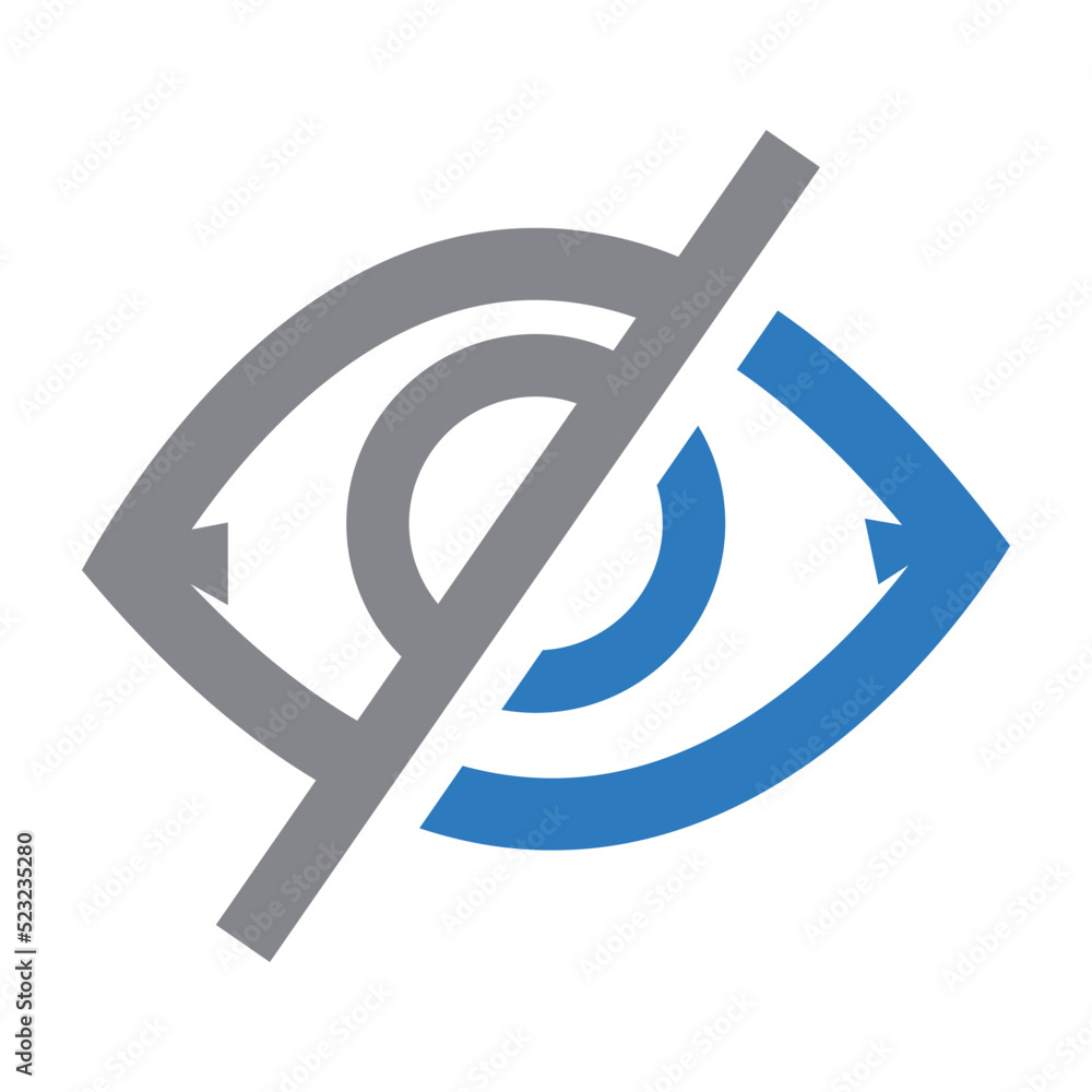 View hidden icons symbol. Privacy and block symbol. Eye cross icon set ...