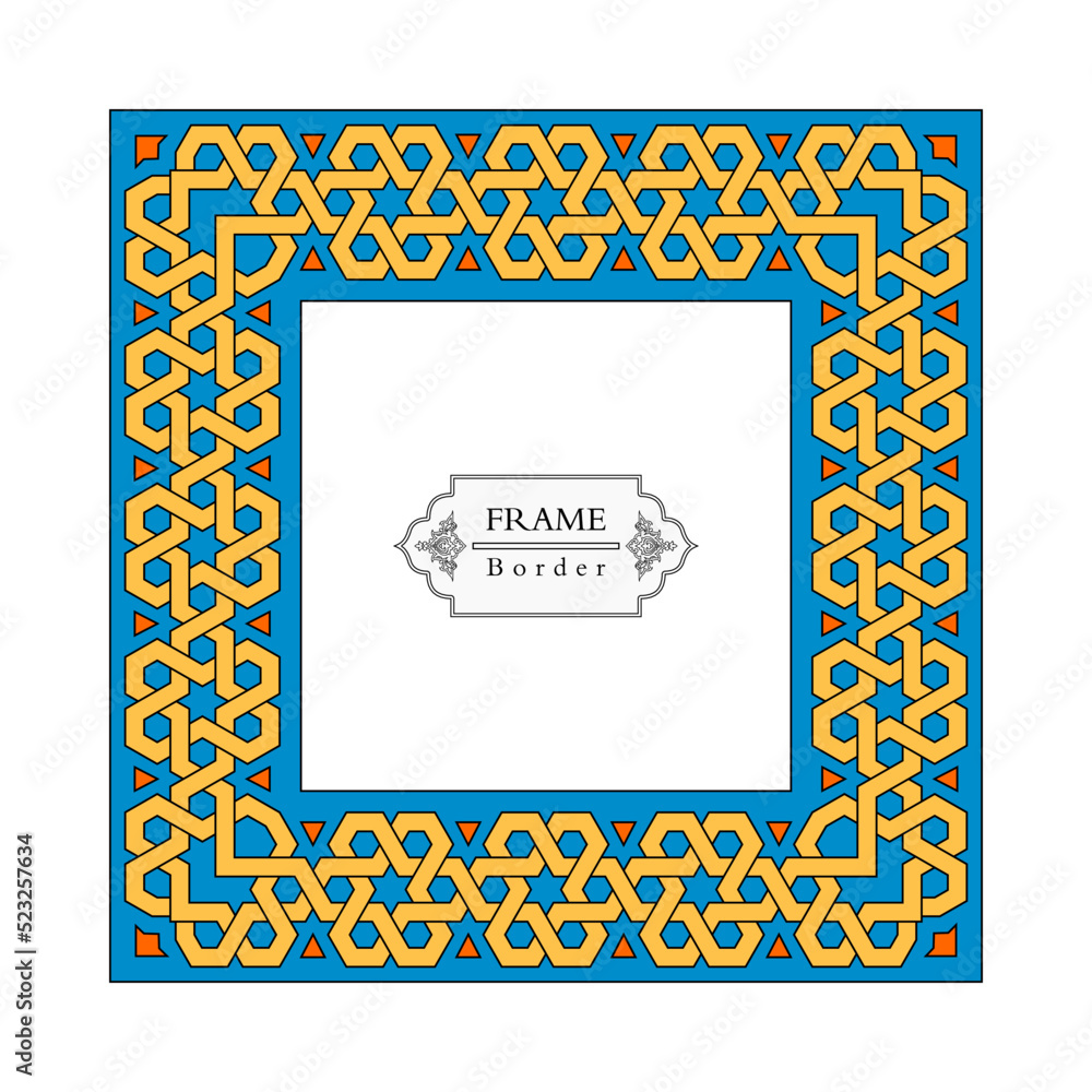 Frame persian arabic turkish islamic hindi indian tibetan traditional ...