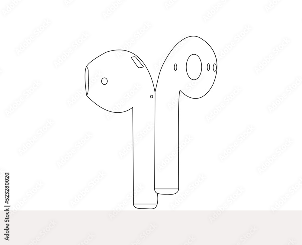 Vetor de Airpods Pro Vector Art. Wireless AirPods Pro headphone symbol ...