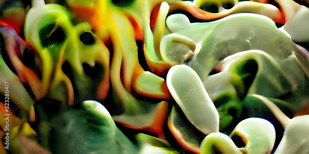 Escherichia coli bacteria on white background, illustration ...