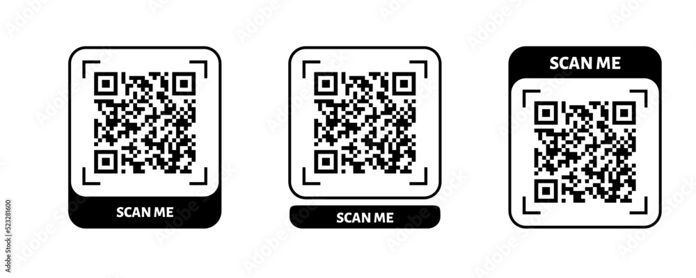 Scan Me Qr Code Design Qr Code For Payment Text Transfer With Scan Me