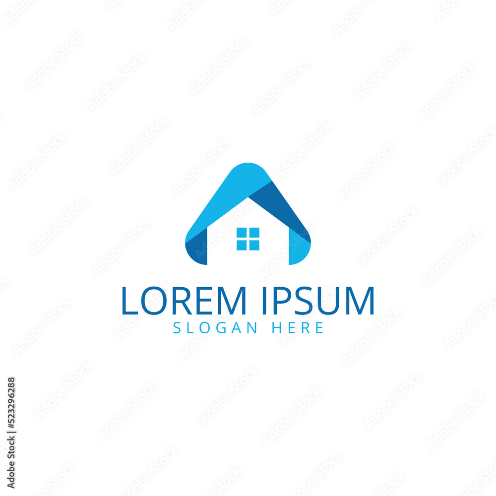 Initial letter a and house logo design template vector. logo designs ...