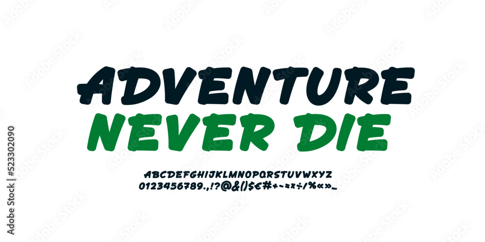 Comic bold font, script alphabet, calligraphy cursive typeface, vector ...