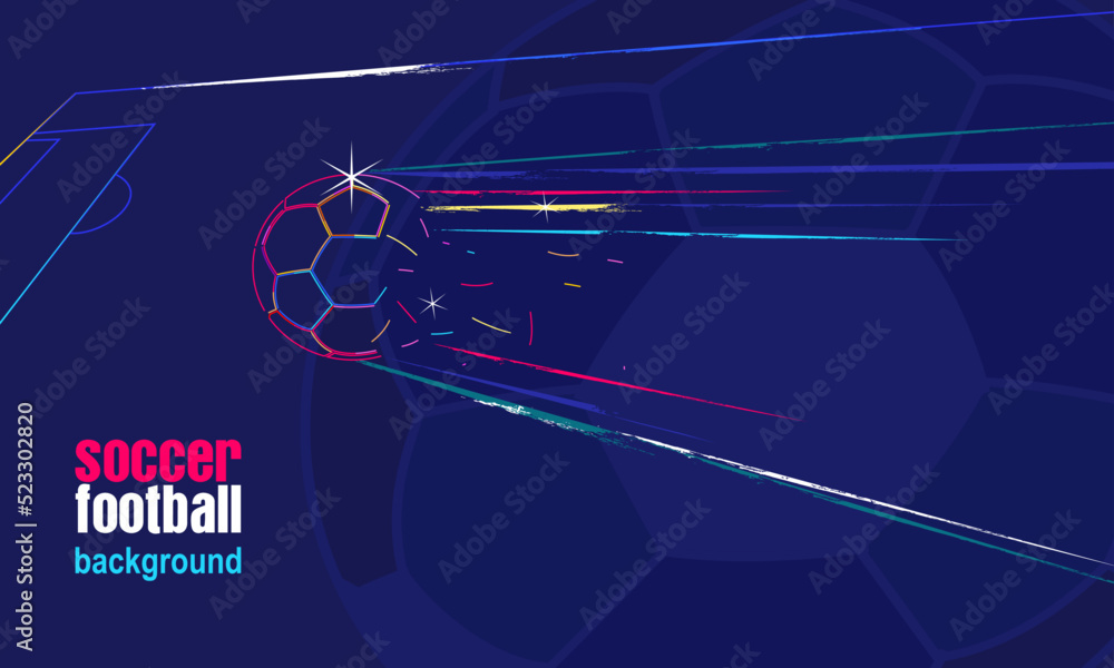 Football or soccer championship light background, Vector illustration ...