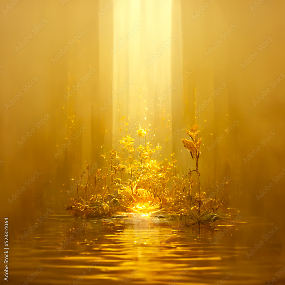 Gold background with luxury concept. 3D rendering design for Golden ...