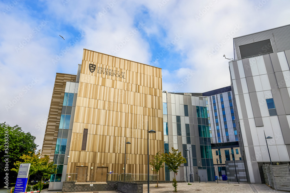 Liverpool, UK- July 10, 2022: The office building of The University of ...