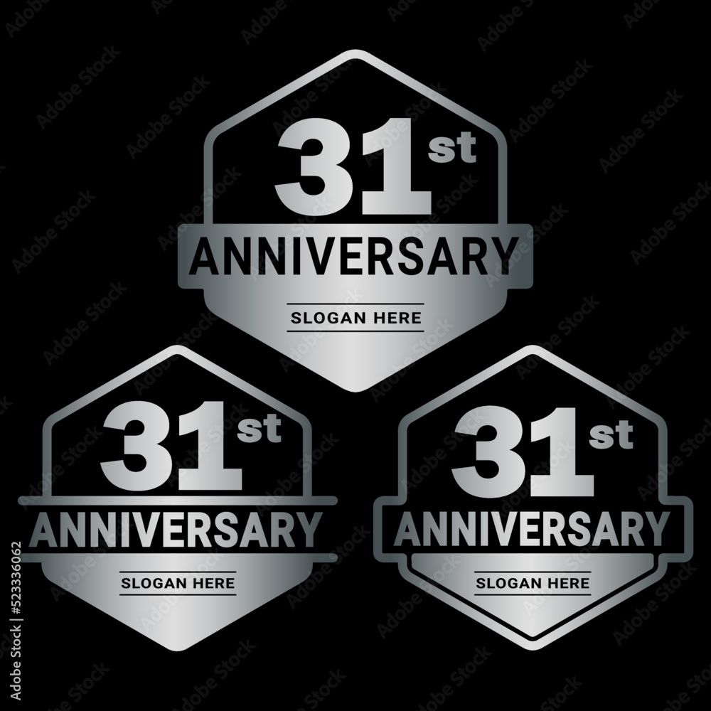 31 years anniversary celebration logotype. 31st anniversary logo ...