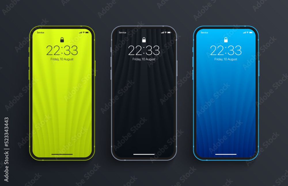 Different Variations Minimalist Bright Green Black Blue 3D Smooth Blur ...