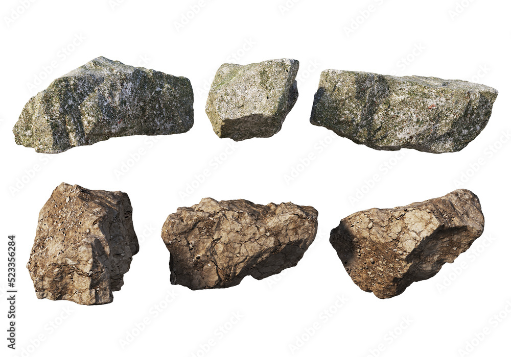 stone Different shapes on a transparent background Stock Illustration ...