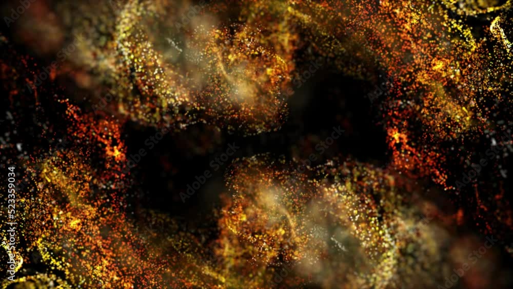 This stock motion graphics video shows fluid particles reveal on a ...