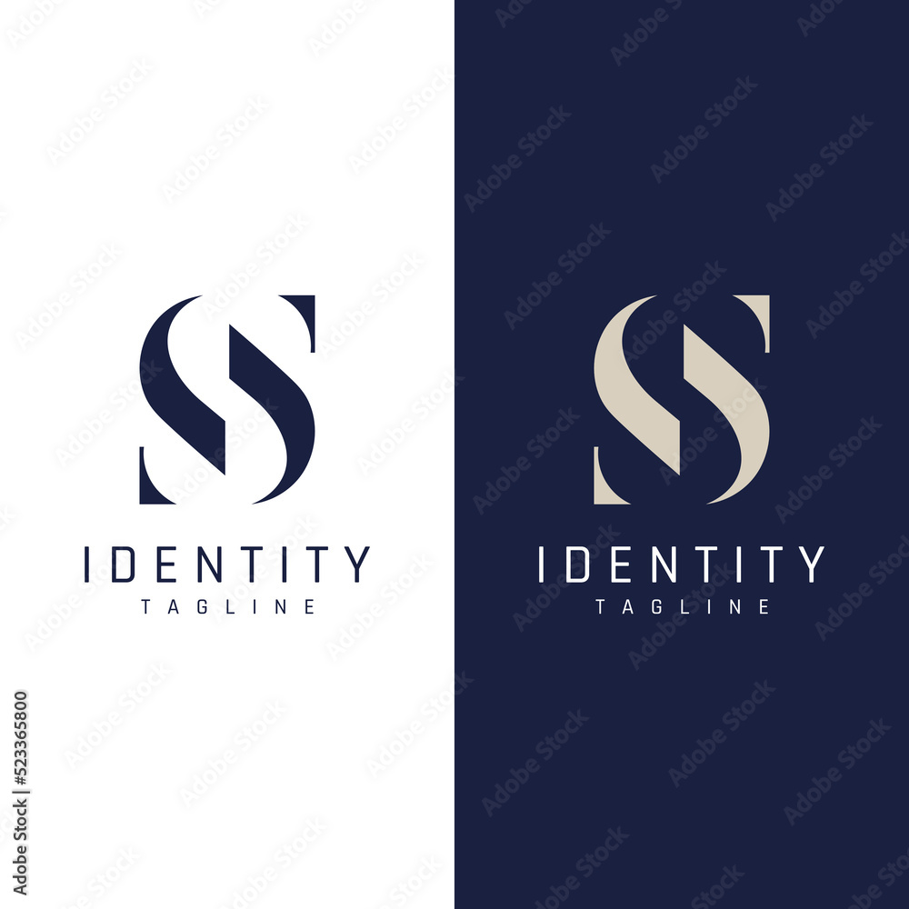 Logo design abstract template initial letter s element with geometry ...
