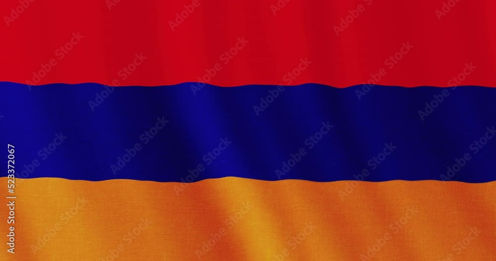 Armenian flag seamless loop animation. 4k animation background with ...