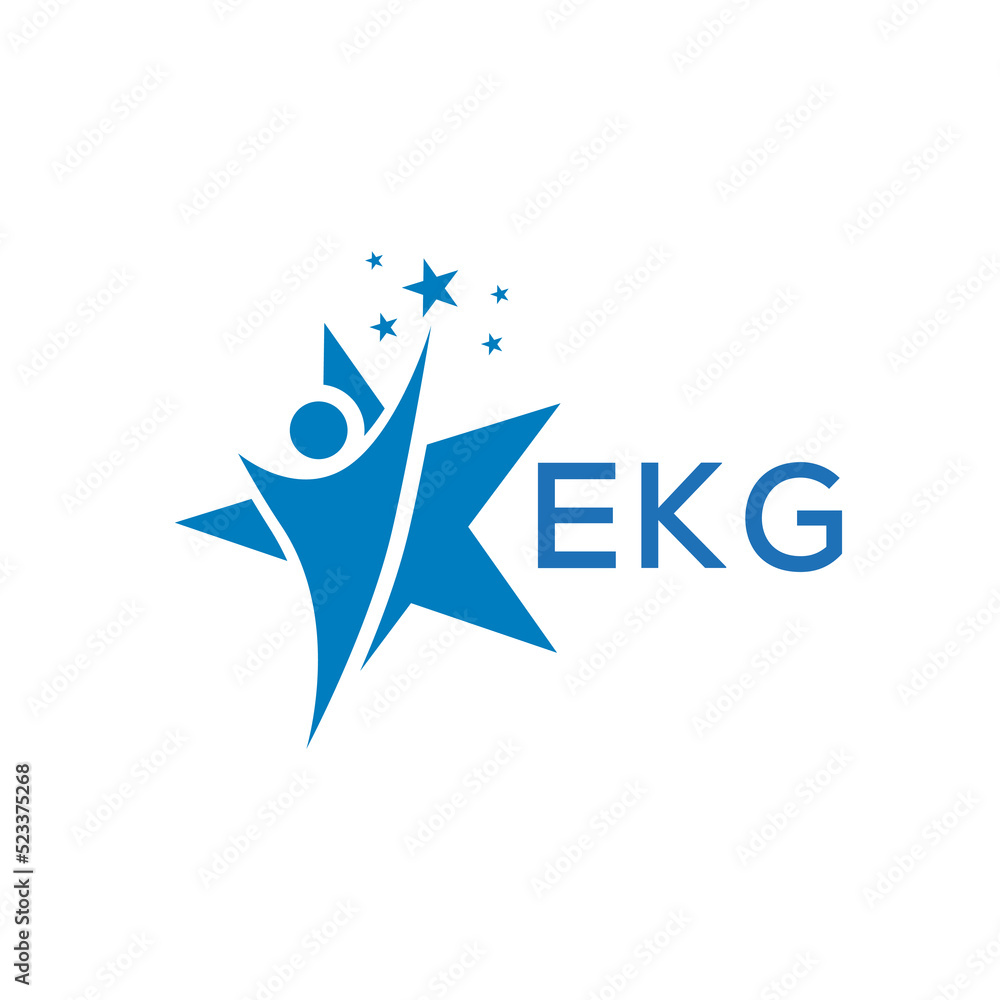 EKG Letter logo white background .EKG Business finance logo design ...
