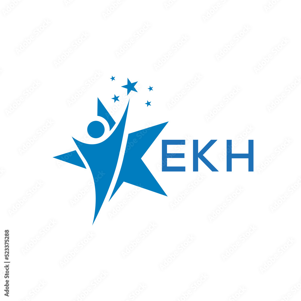 EKH Letter logo white background .EKH Business finance logo design ...