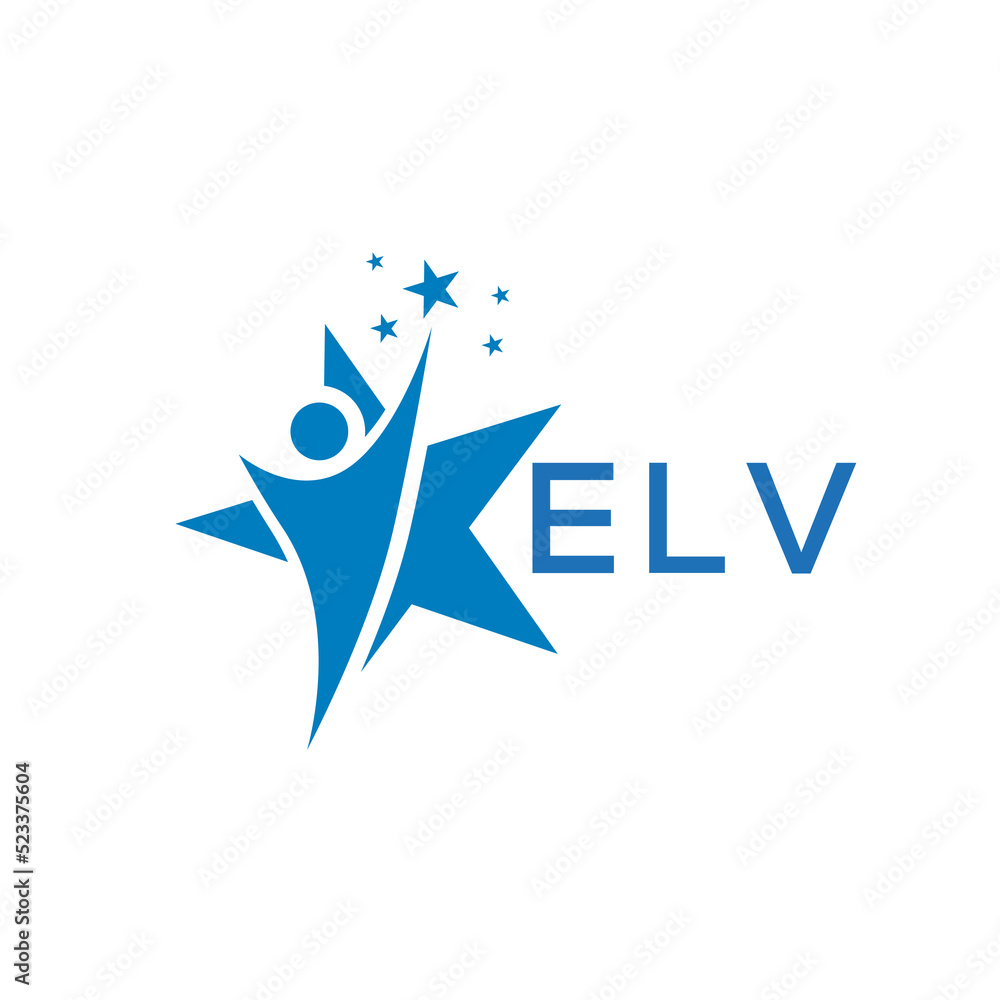 ELV Letter logo white background .ELV Business finance logo design ...