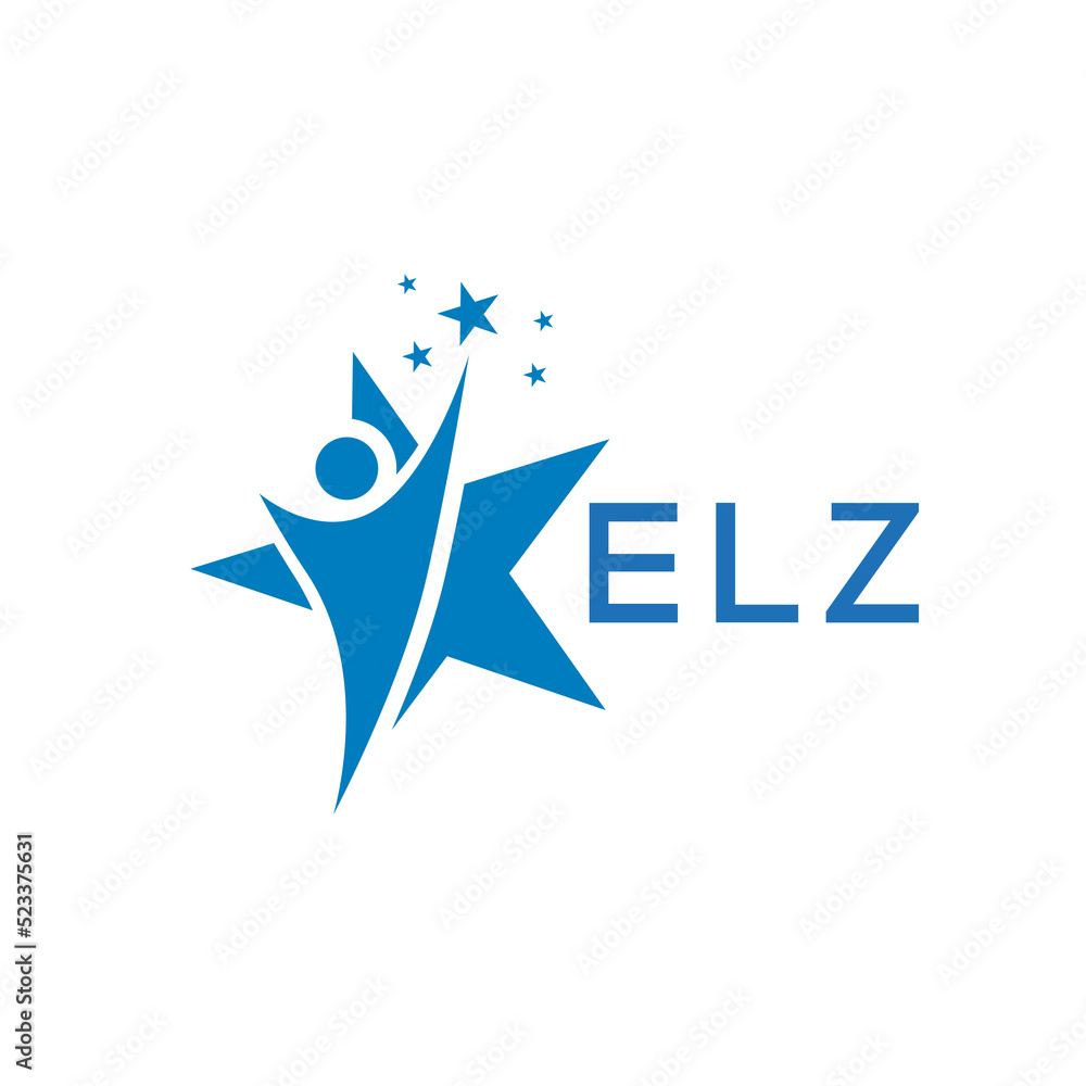 ELZ Letter logo white background .ELZ Business finance logo design ...