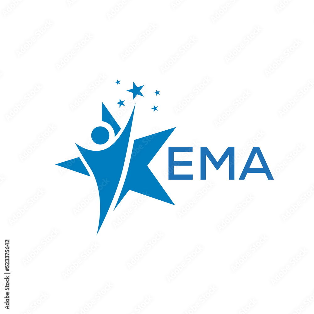 EMA Letter logo white background .EMA Business finance logo design ...