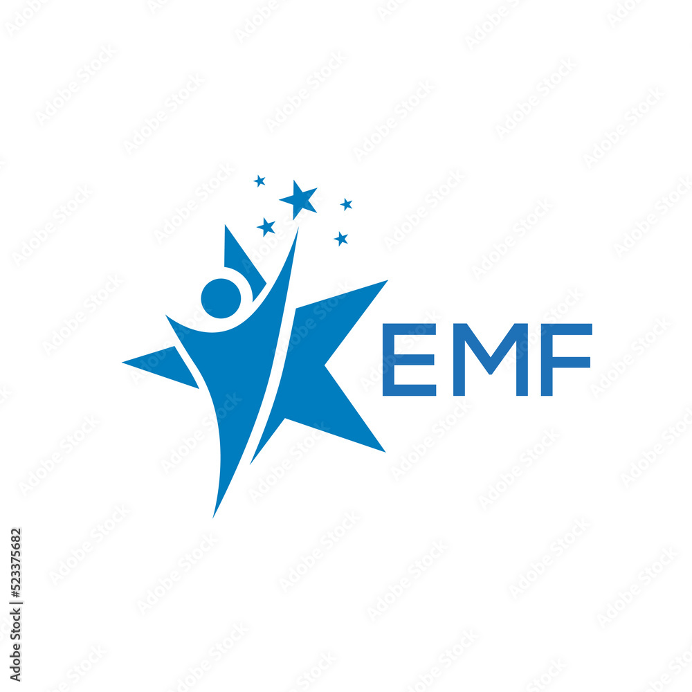 Vecteur Stock EMF Letter logo white background .EMF Business finance ...